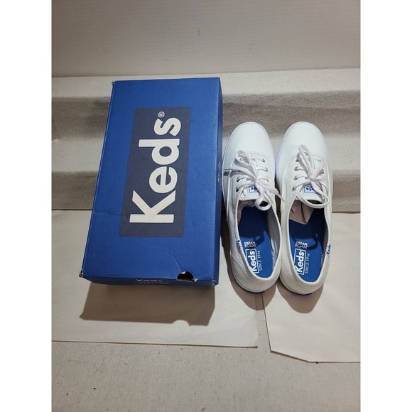 Keds Shoes New Keds Dream Foam Women White Canvas Cushioned Sneakers Flats Laces Size 85